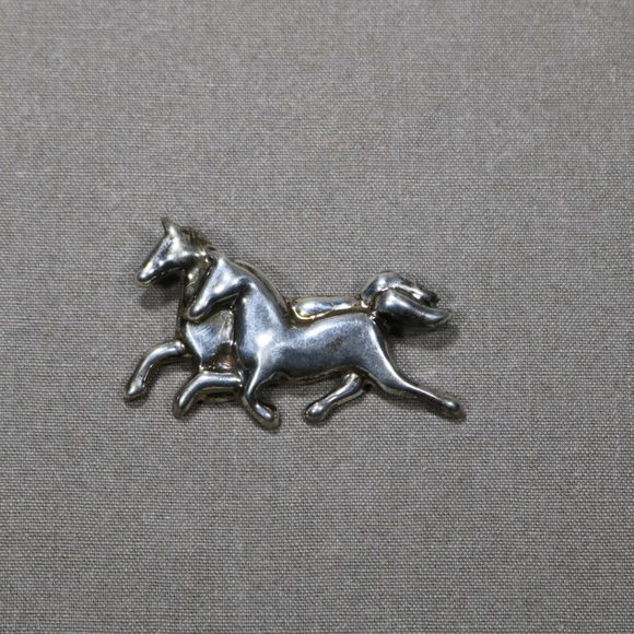 zina | Jewelry | Vintage 925 Sterling Silver Zina Running Horses Brooch ...